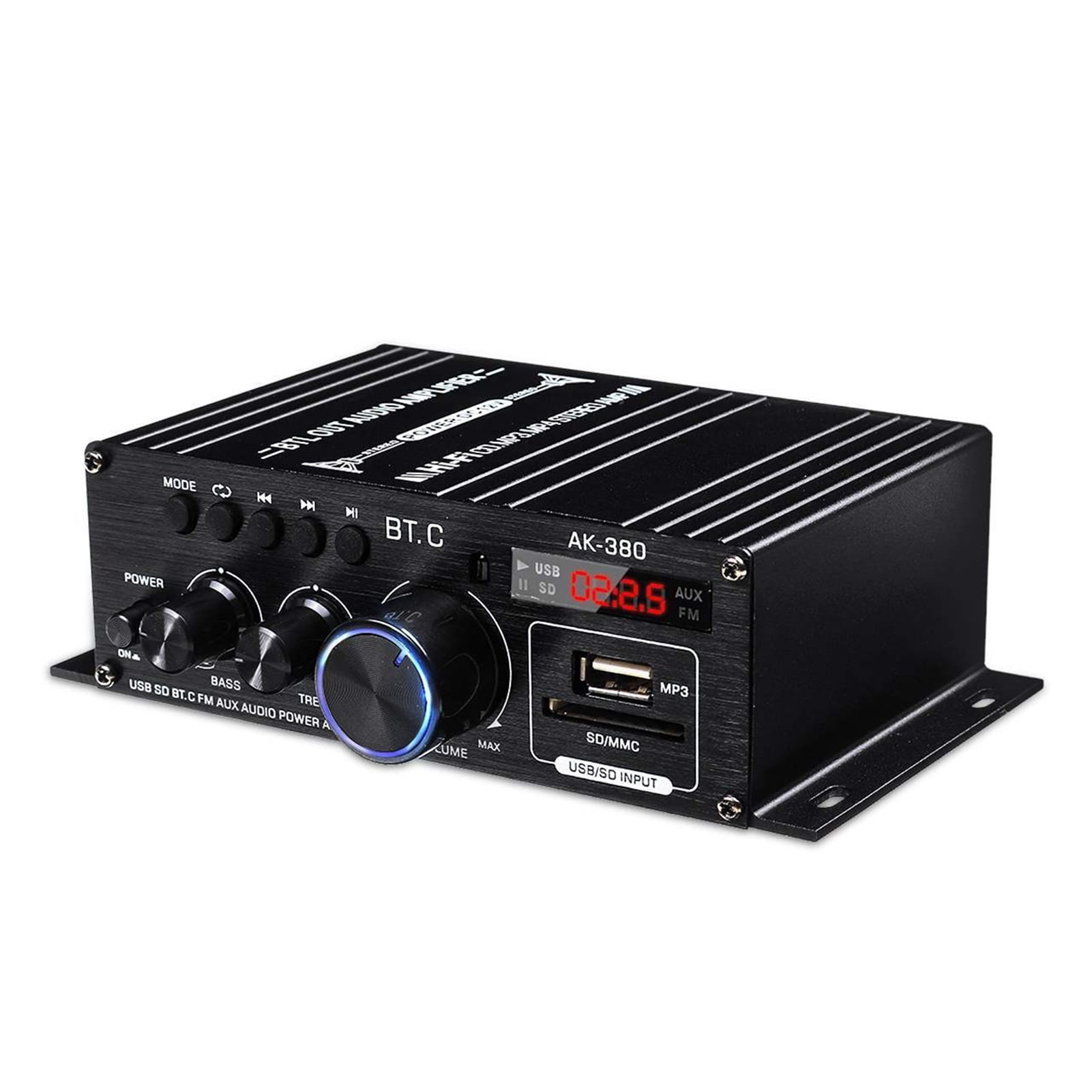 Ak380 Digital Amplifier Stereo BASS Audio Player Car Speaker Bluetooth ...