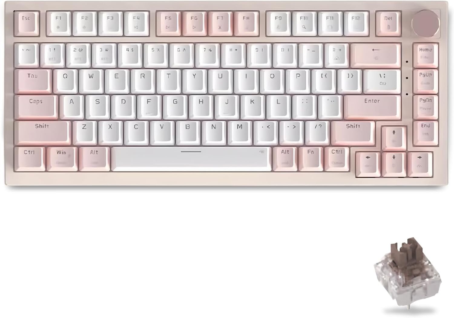 Ak82 75% Mechanical Keyboard,Hot Swappable Rgb Gaming Keyboard Triple ...