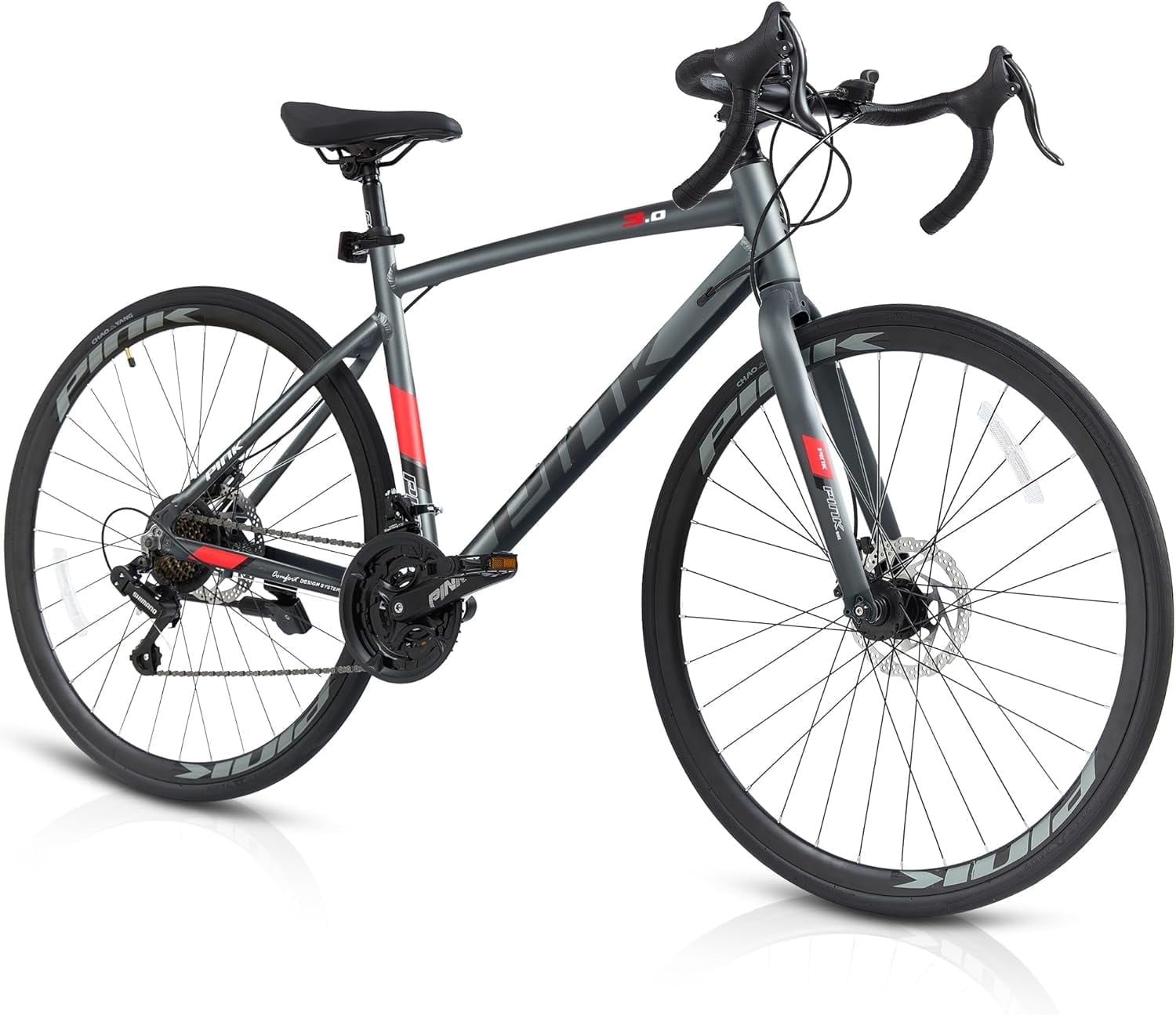 Akaber, Road Bike, 700C Hybrid Bike, 21-Speed Shimano Drivetrain ...