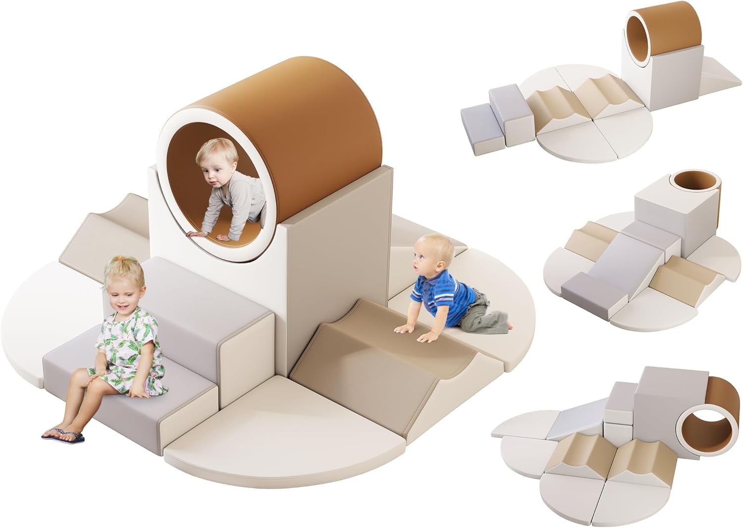 Akaber Soft Play Climbing for Toddlers, 10pcs Foam Climbing Blocks for ...