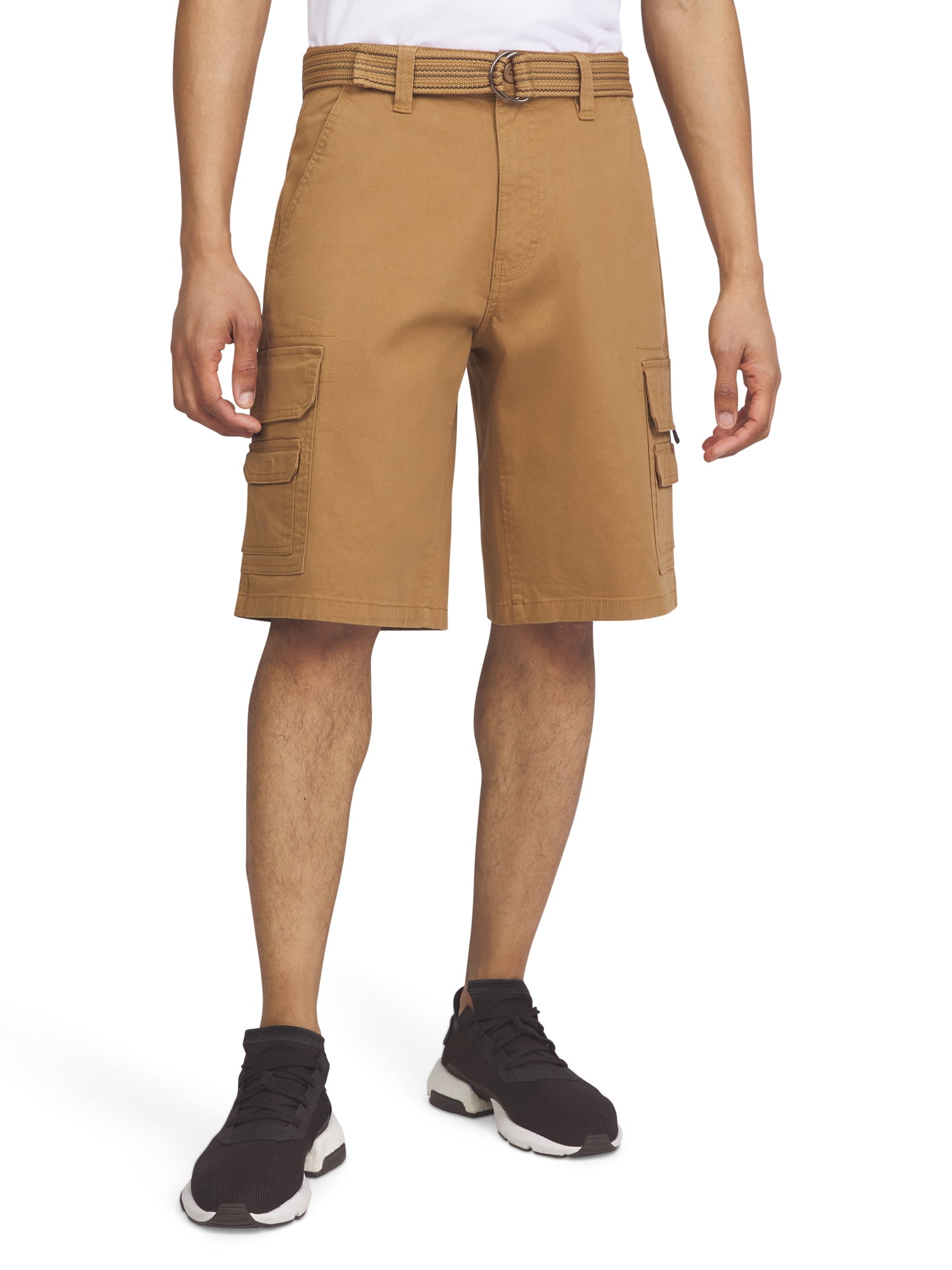 Akademiks Men's Stretch Cotton Twill Shorts with Belt, Sizes 30-38 ...