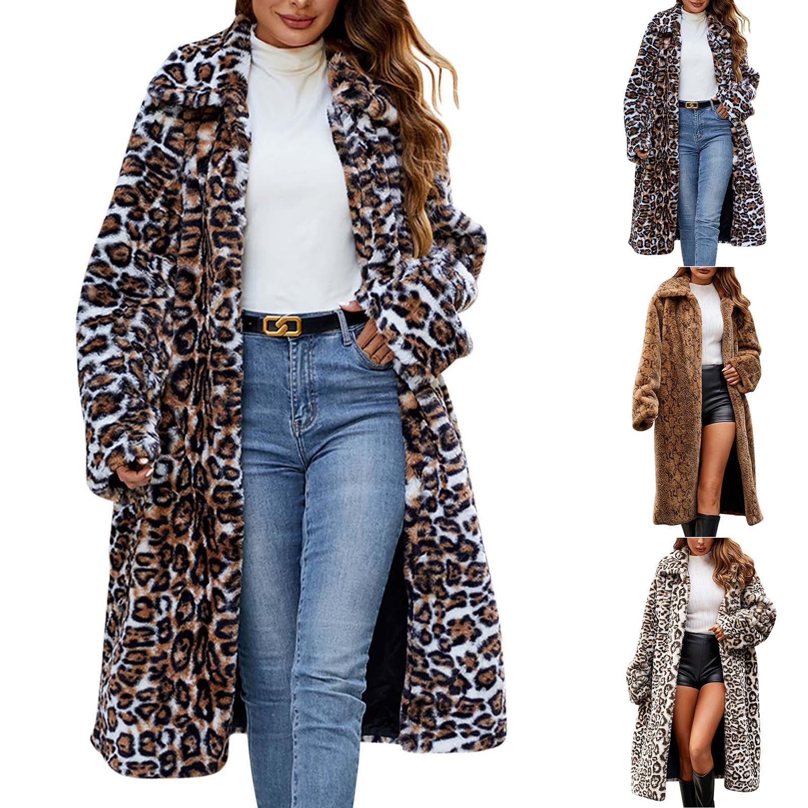 Akafmk Fall/Winter Women's Faux Furs Coat,Oversized Windproof Warmth ...