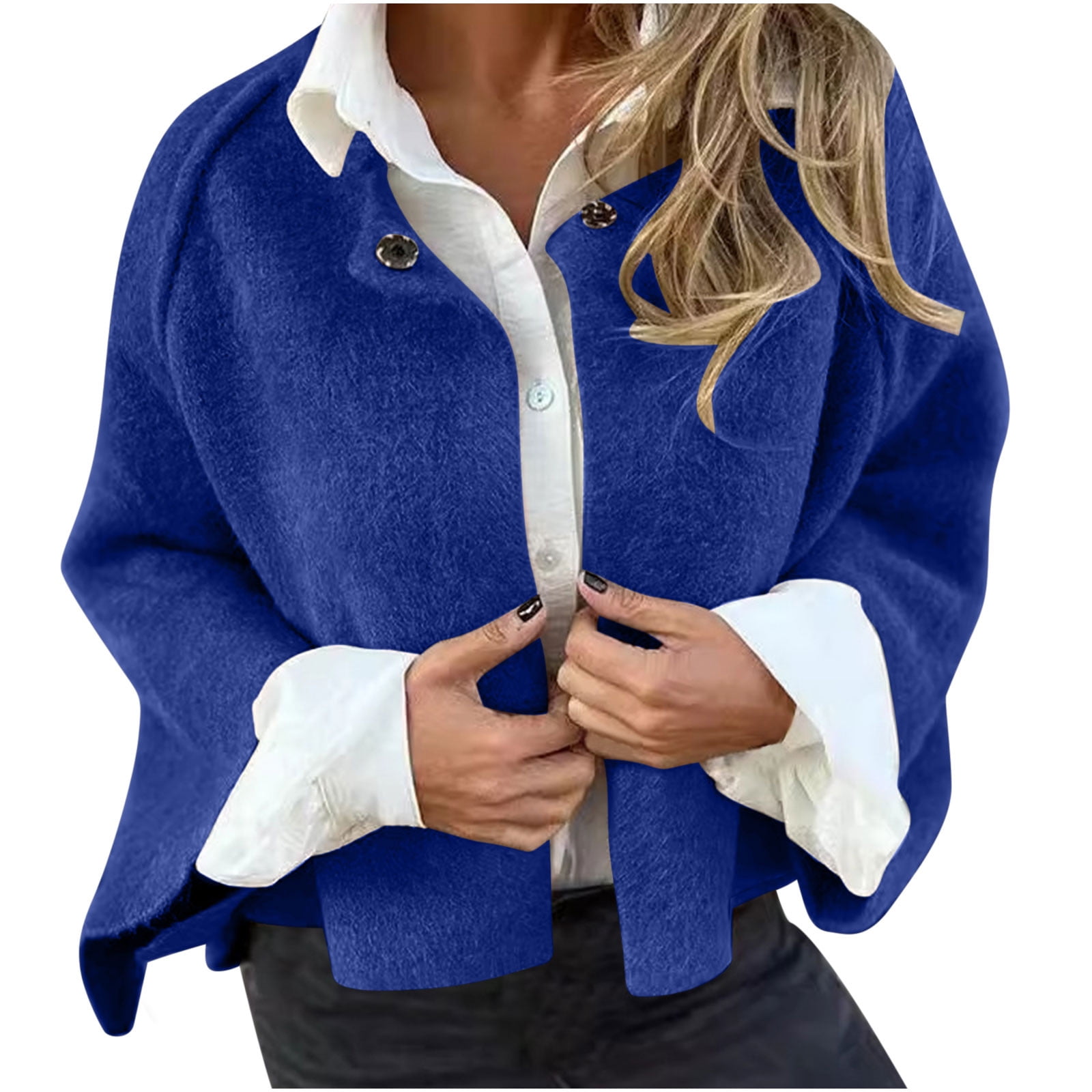 Akafmk Fall/Winter Women's Wool Coat,Tweed Coat Short Wool Overcoat ...