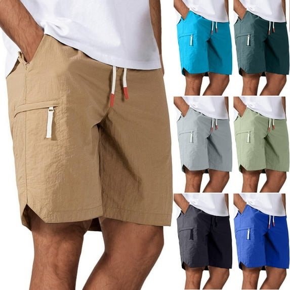 Akafmk Mens Athletic Shorts Fashion Elastic Waist Straight Leg ...