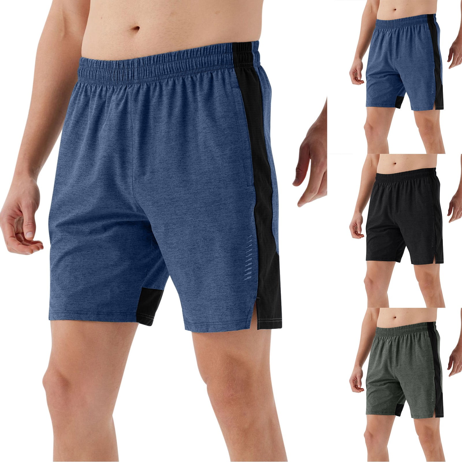 Akafmk Mens Color Shorts Summer Outdoor Running 5" Breathable Sport ...