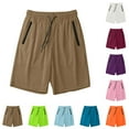 Akafmk Mens Ice Silk Shorts Solid Color with Pockets Summer Quickly Dry ...