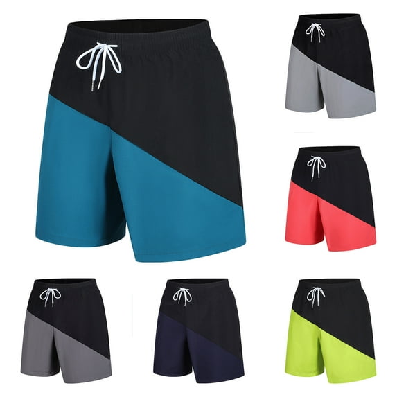 Akafmk Mens Ice Silk Swim Trunks Color Drawstring Elastic Waist with ...