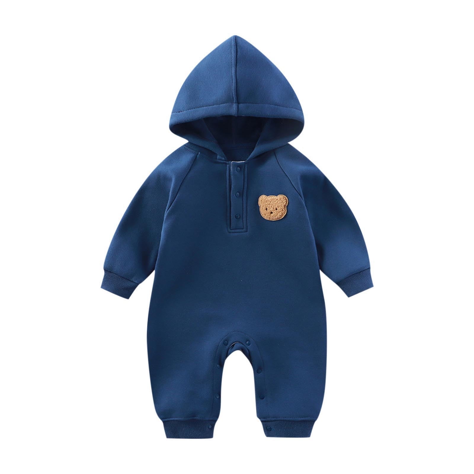 Akafmk Newborn Boys Infant Girls Bodysuits,Warm Fall Winter Bodysuits Pajamas,Long Sleeve ...