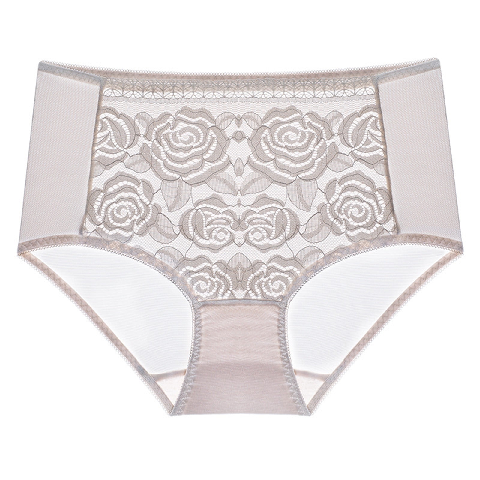 Akafmk Plus Size Underwear for Women High Waisted Lace Briefs Mesh ...