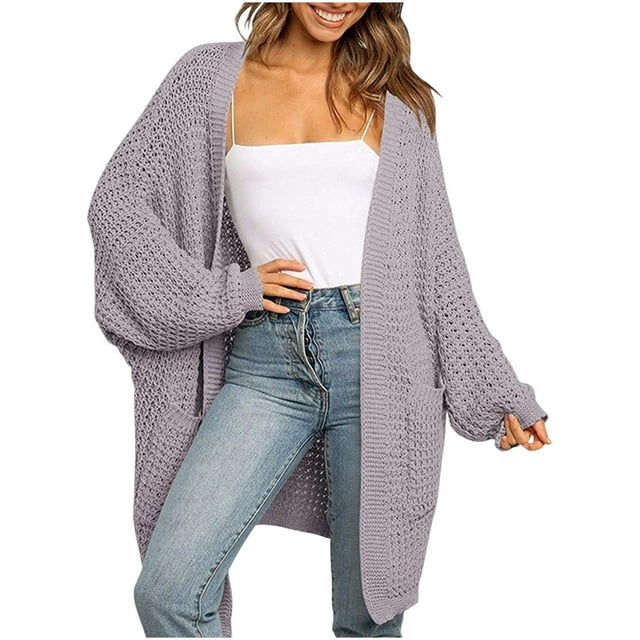 Akafmk Plus Size Womens Cardigan Sweaters,Women's Open Front Cardigan ...