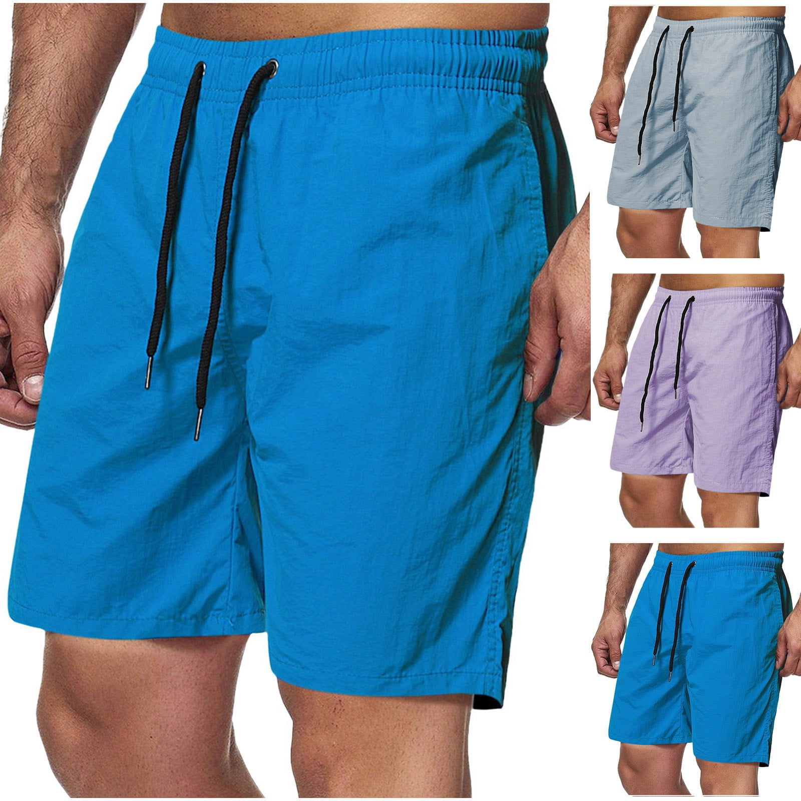 Akafmk Summer Men Casual Shorts Plus Size Swim Trunks Loose Fitting ...