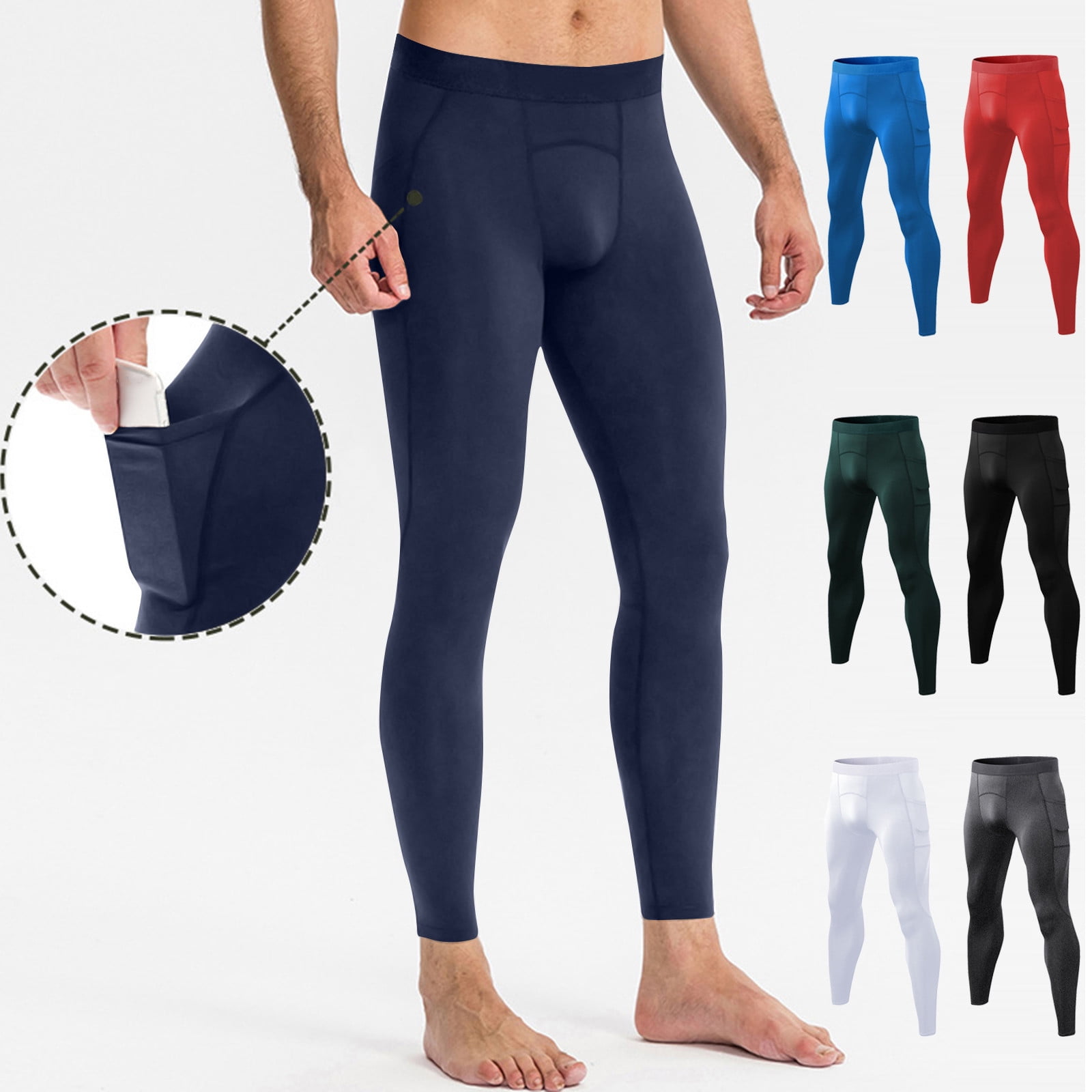 Akafmk Summer Men's Compression Pants Leggings Sports Tights ...