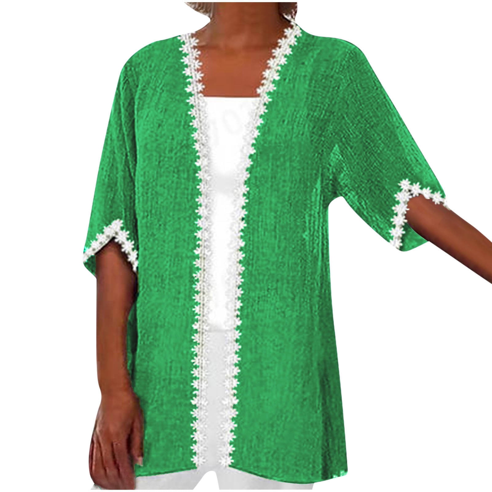 Akafmk Summer Plus Size Cardigans for Women,Lightweight Open-Front ...