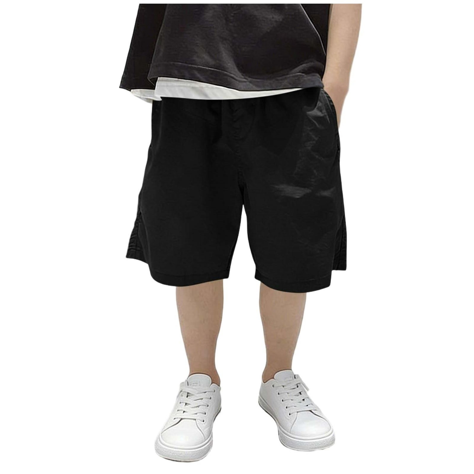 Akafmk Summer Thin Cargo Capris,Loose Athletic Bottoms with Big Pockets ...