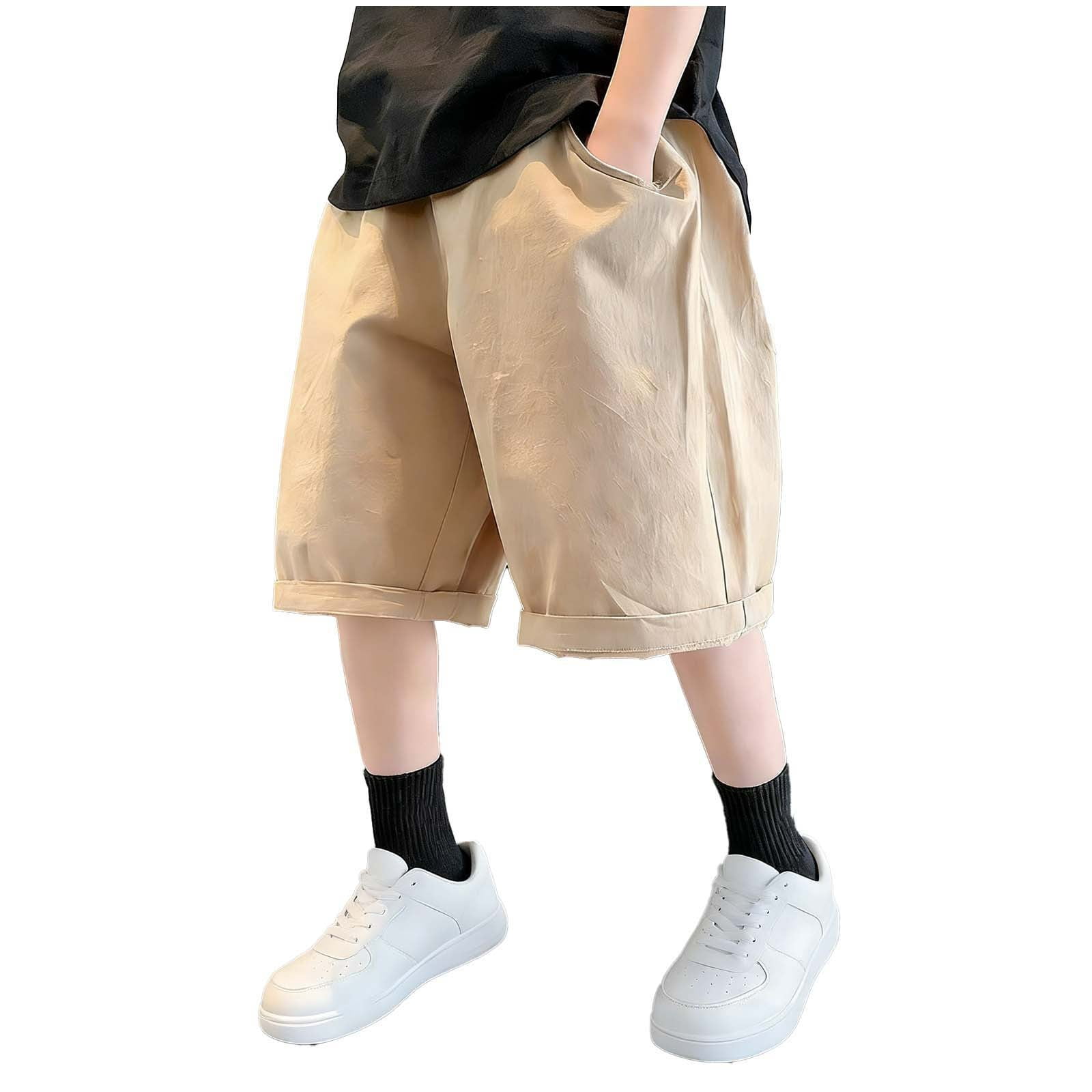 Akafmk Summer Thin Cargo Capris,Loose Athletic Bottoms with Big Pockets ...