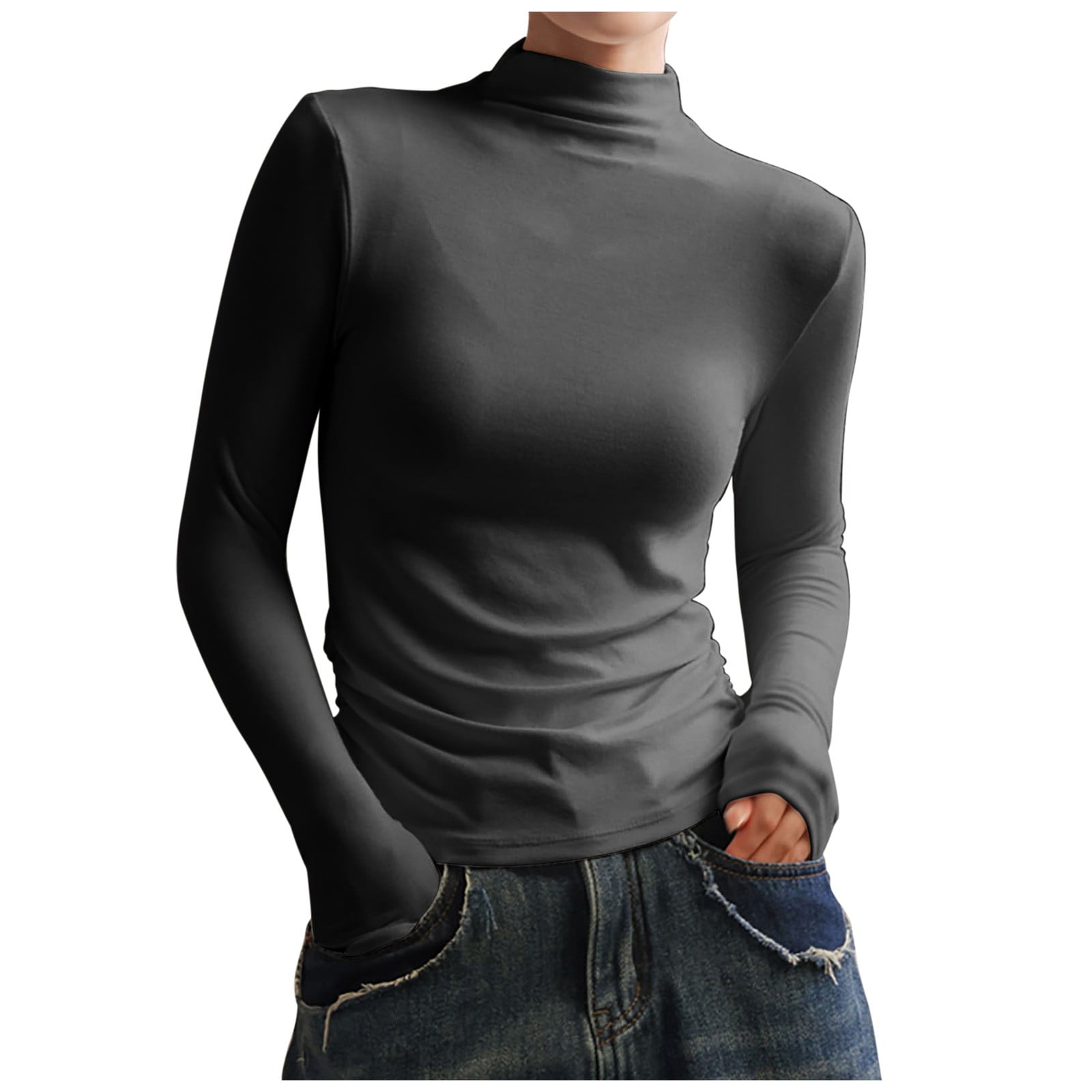 Akafmk Womens Casual Undershirt,Comfortable Lightweight Basic Shirts ...