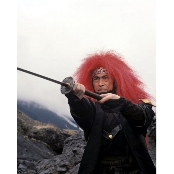 Akage Toshirô Mifune With Red Hair Holding Samurai Sword 24X36 Classic ...
