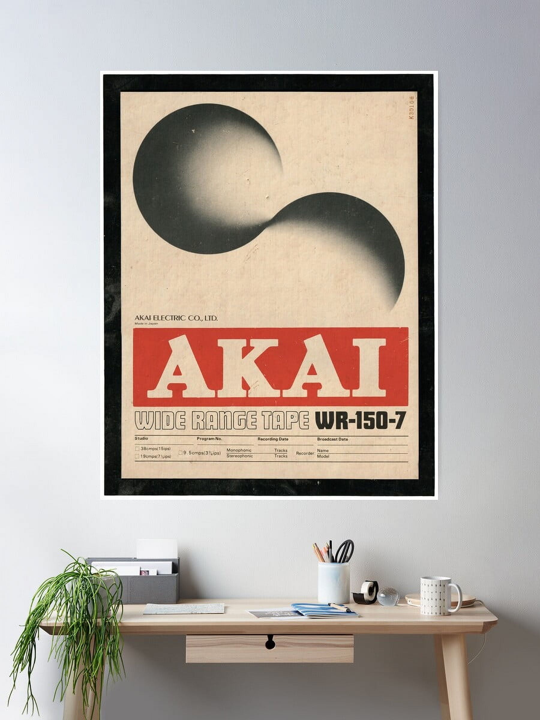 Akai 80S Vintage Music Record Tape Poster Wall Art, Modern Wall Decor ...