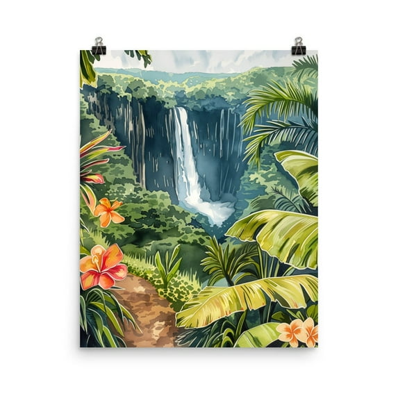 Akaka Falls Hawaii Print, Tropical Rainforest Wall Art, Big Island ...