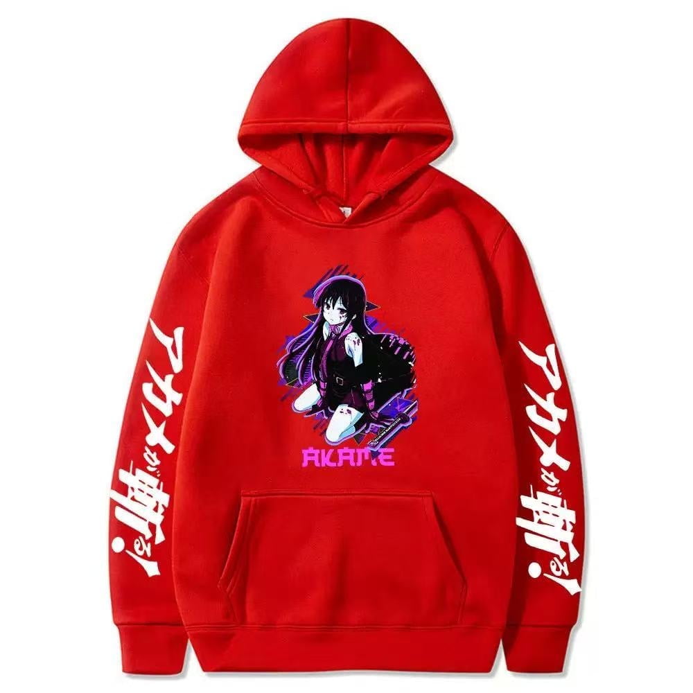Akame Ga Kill· Red Eyes Unique Cosplay Printing HoodieCasual Sweatshirt ...