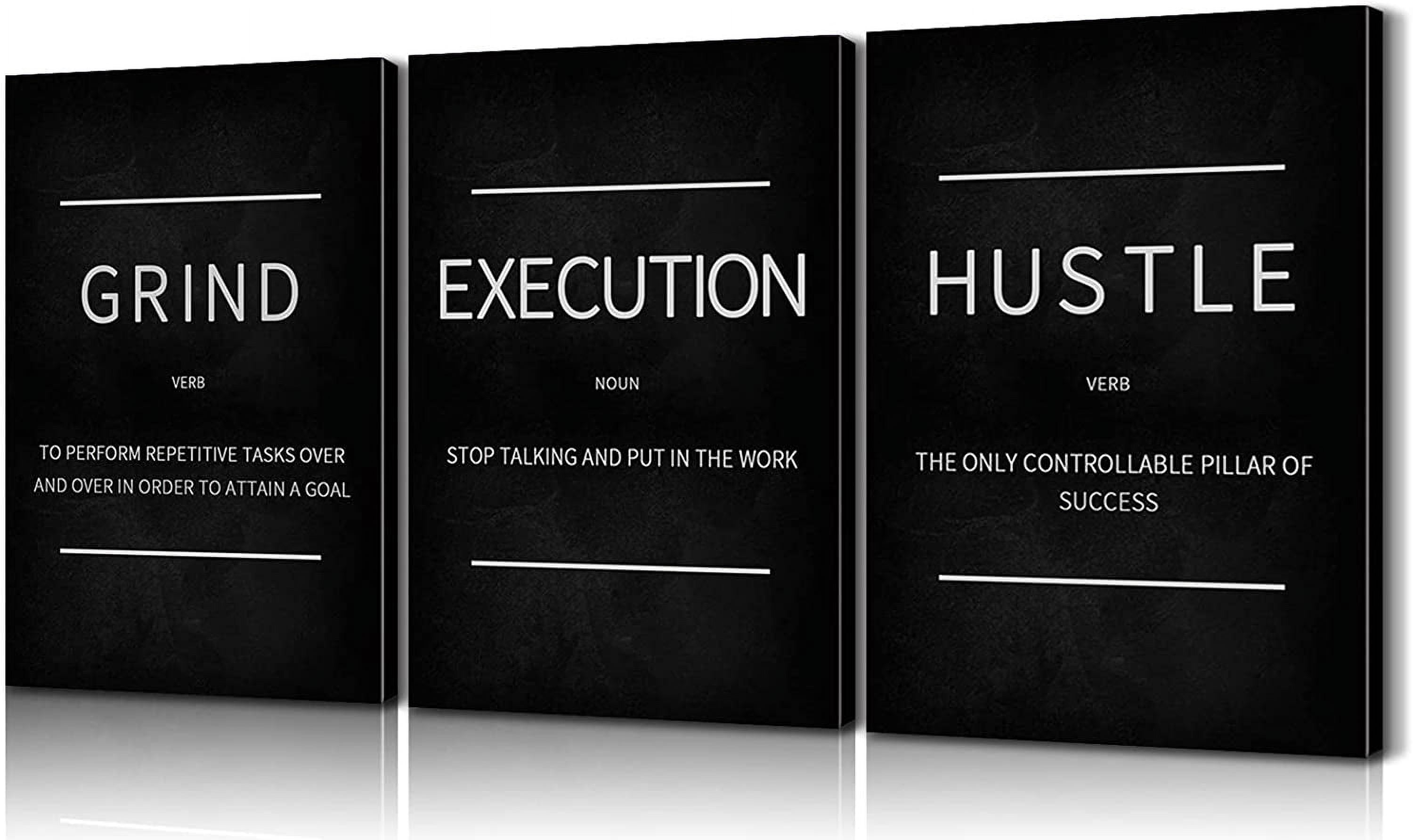 Akania 3 Piece Inspirational Wall Decor Motivational Canvas Wall Art ...