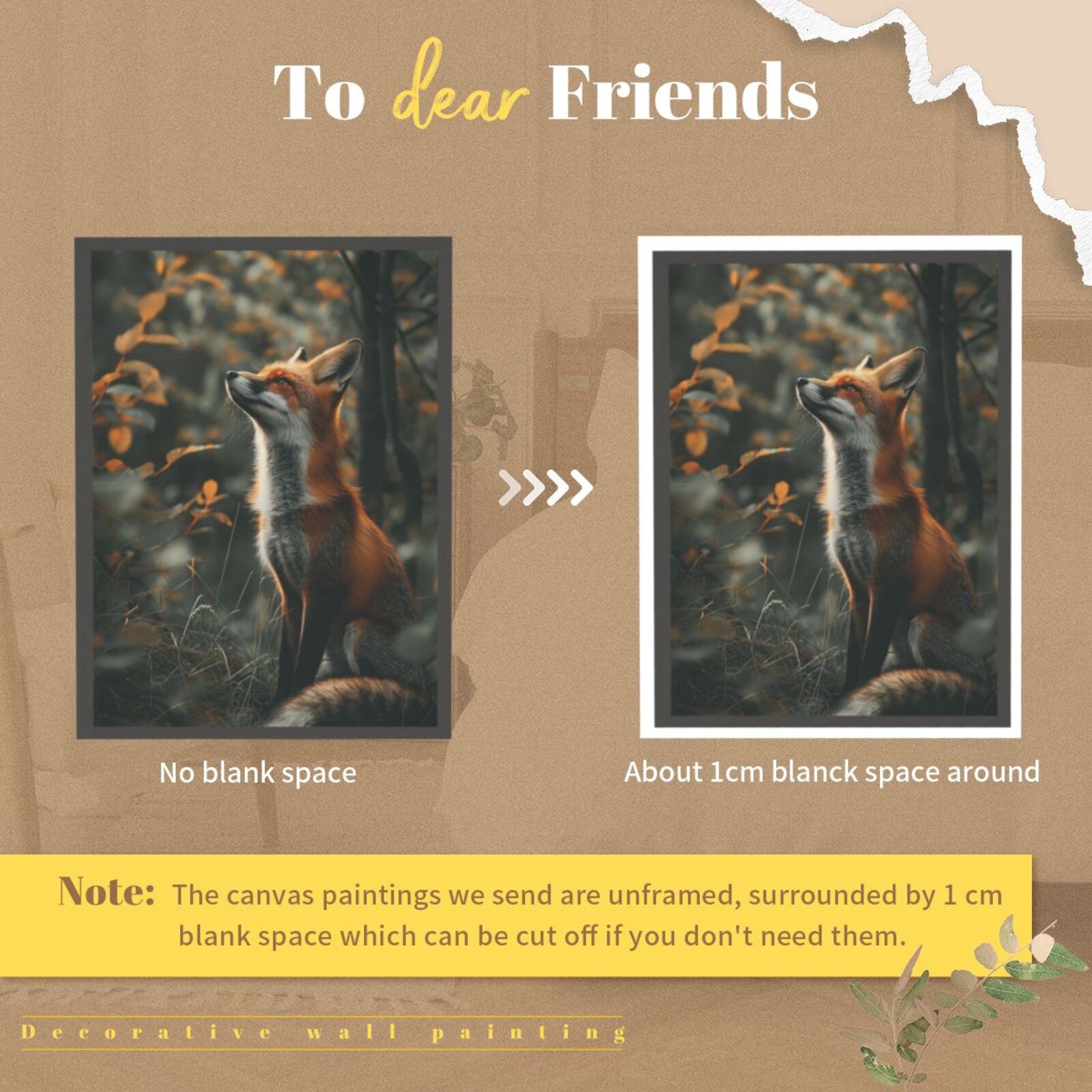 Akania Abstract Fox Wall Art Orange Fox Canvas Painting Gothic Animal ...