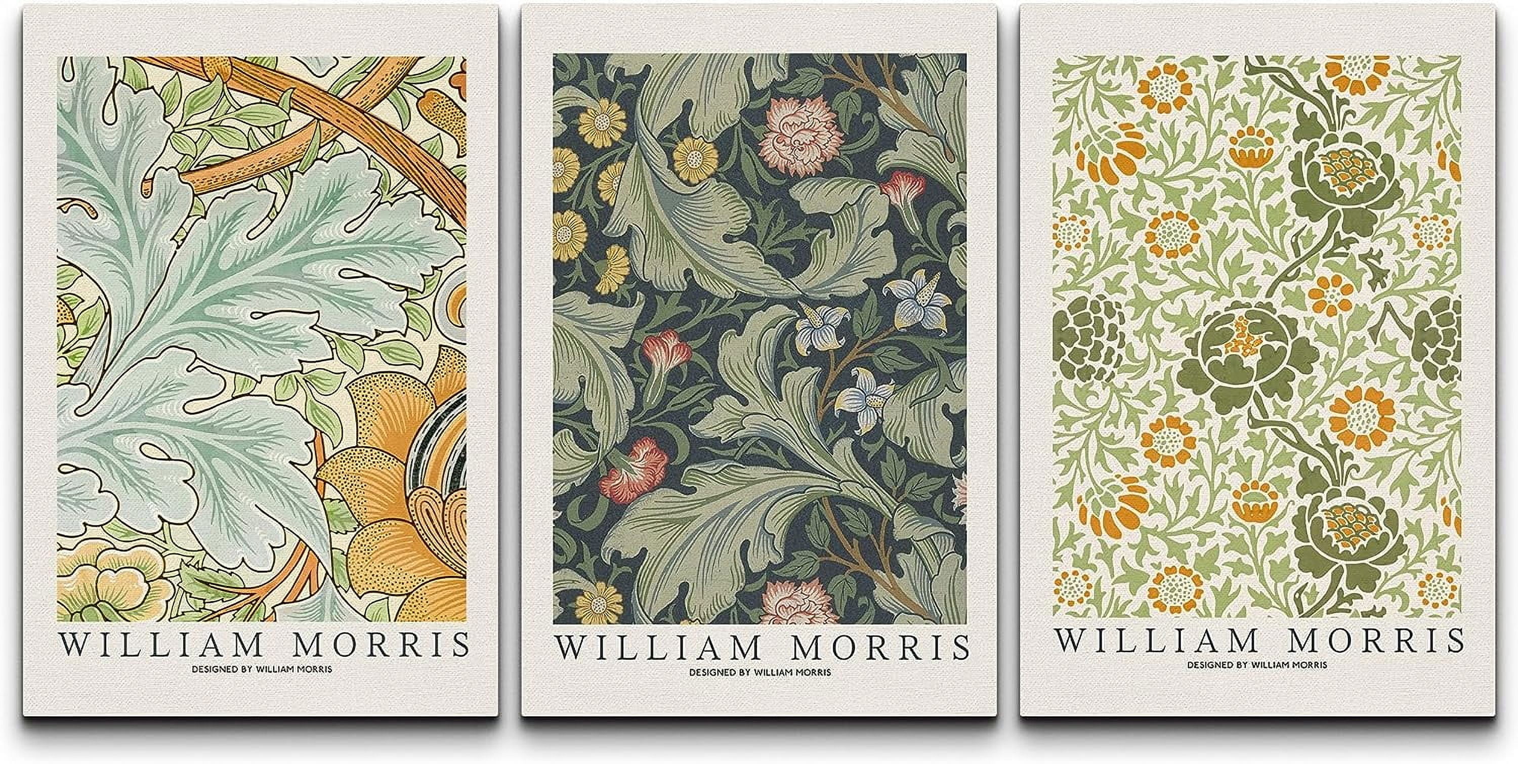 Akania Canvas Print Wall Art Set William Morris Flower Tapestry Posters ...