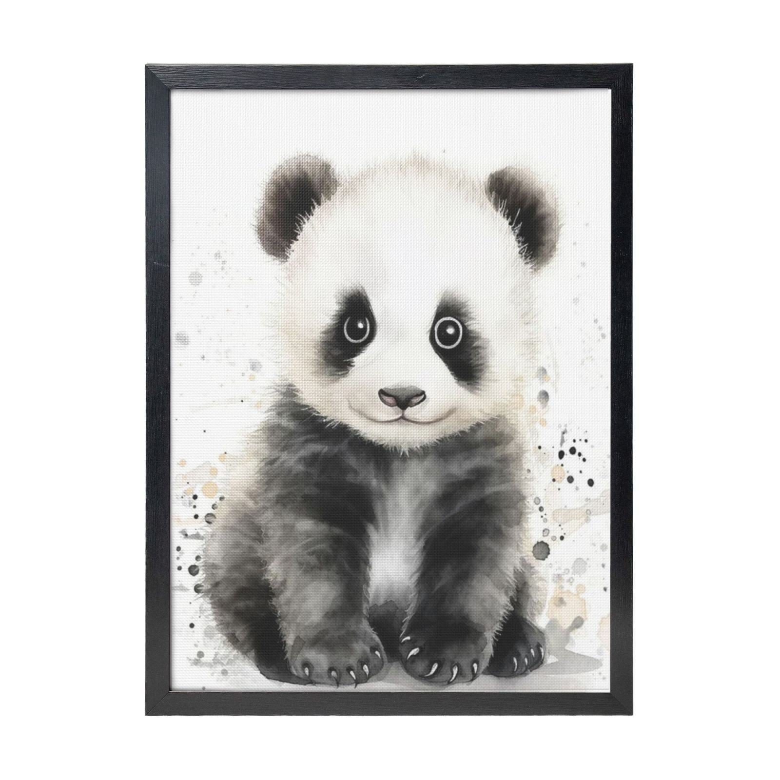 Akania Cute Panda Pictures Wall Art, Watercolor Animal Canvas Prints ...
