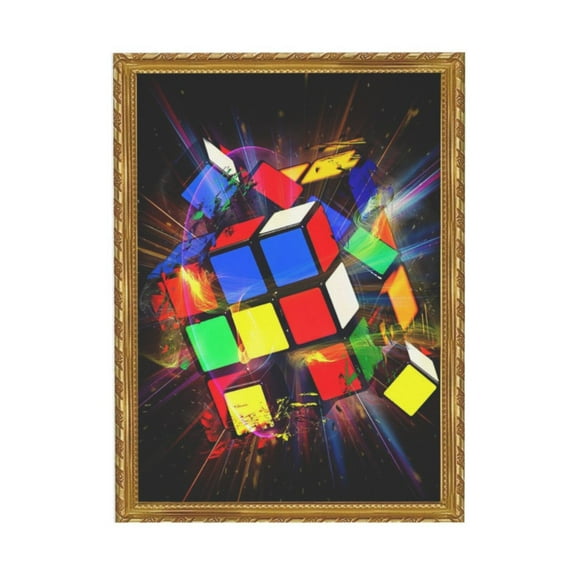 Akania Exploding Rubik's Cube - Wall Decor with a Black Background ...