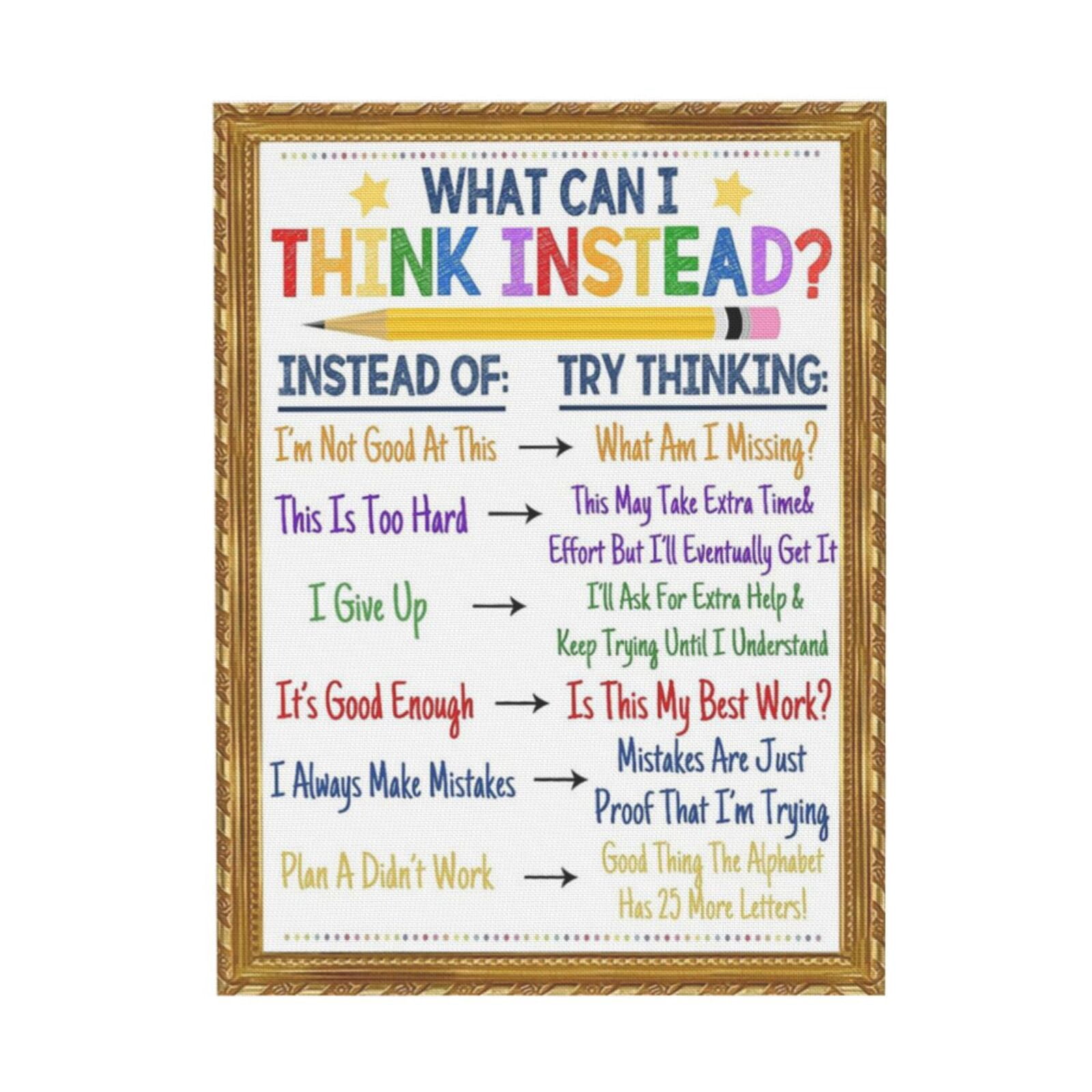 Akania Extra Large Inspirational Classroom Wall Decor What Can I Think ...