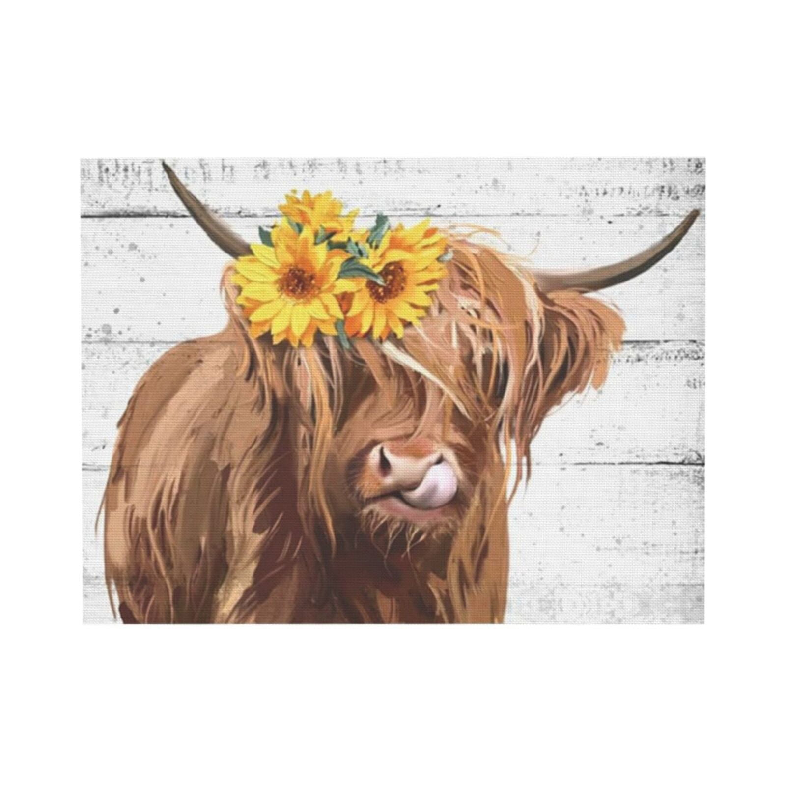 Akania Highland Cow Picture Bathroom Decor: Hello Sweet Cheeks Highland ...