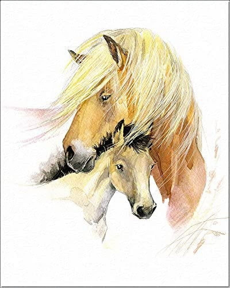 Akania . Mom and baby. Watercolor Art Print, poster 8"x10" on Fine Art ...