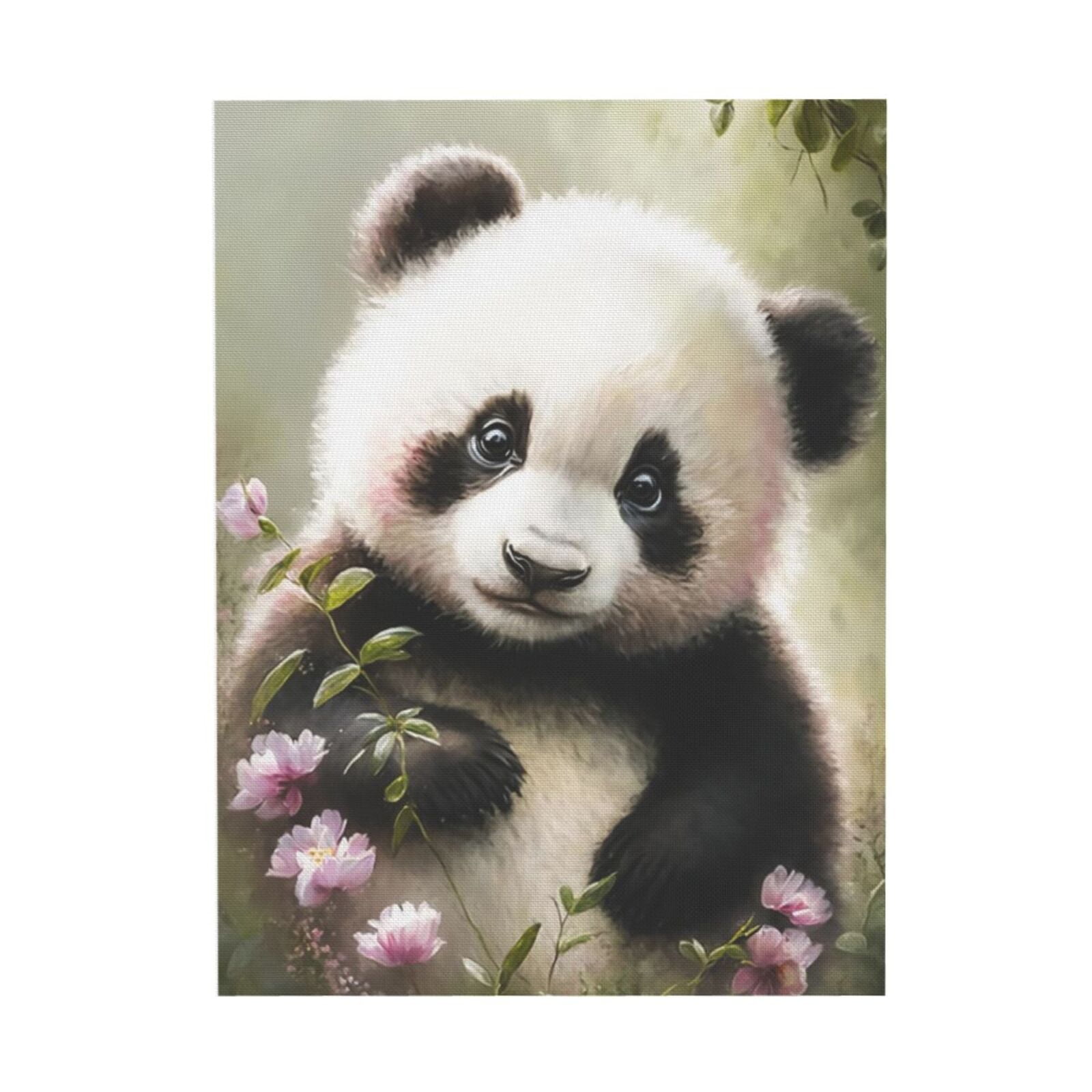 Akania Panda Wall Art Animal Print Wall Decor Watercolor Wall Artwork ...