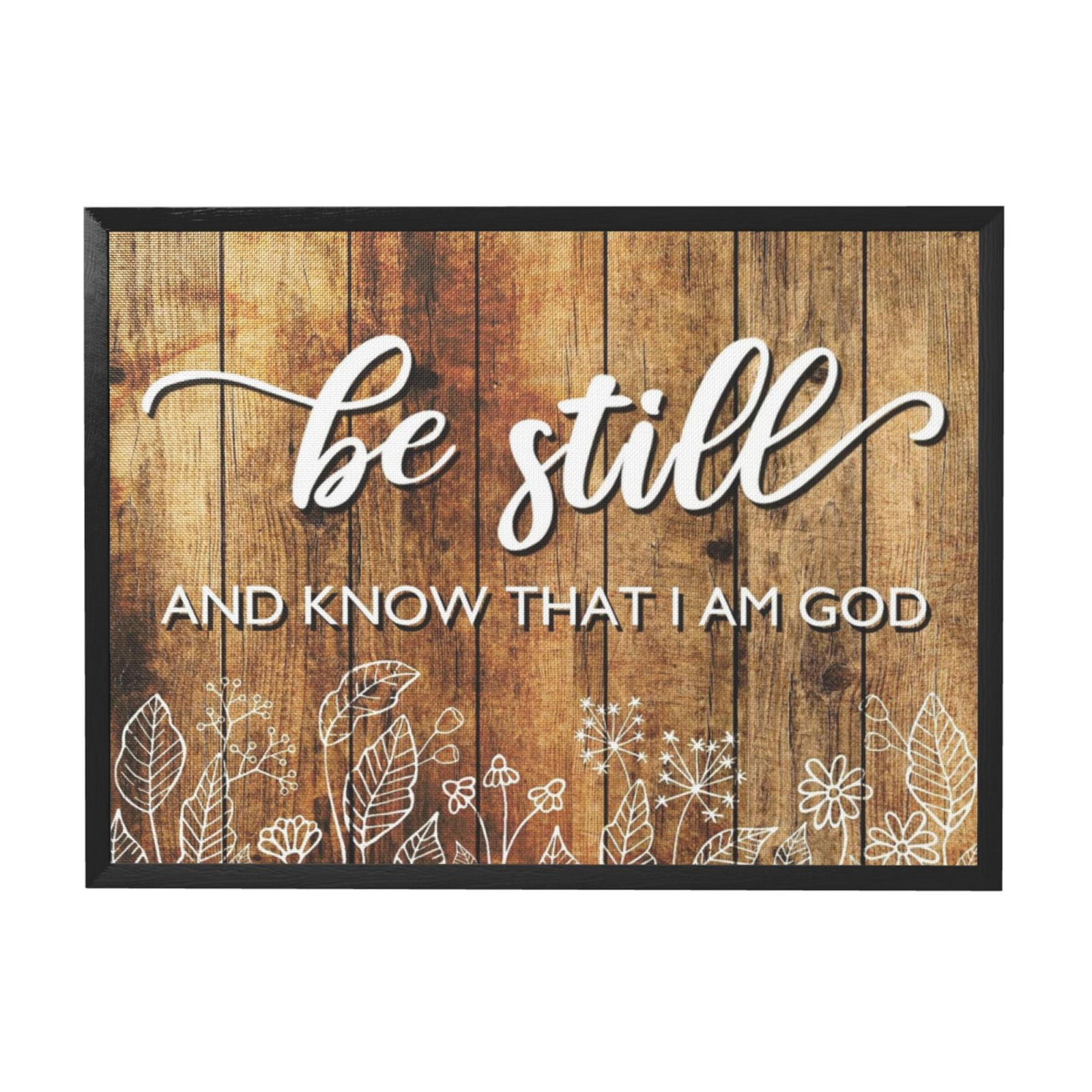 Akania Rustic Brown Christian Wall Art Be Still Know That I am God ...