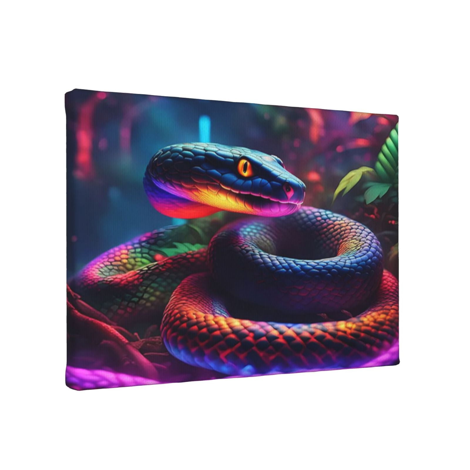 Akania Snake Decor Wrapped Unframed Canvas Prints,Animal Bathroom Wall ...