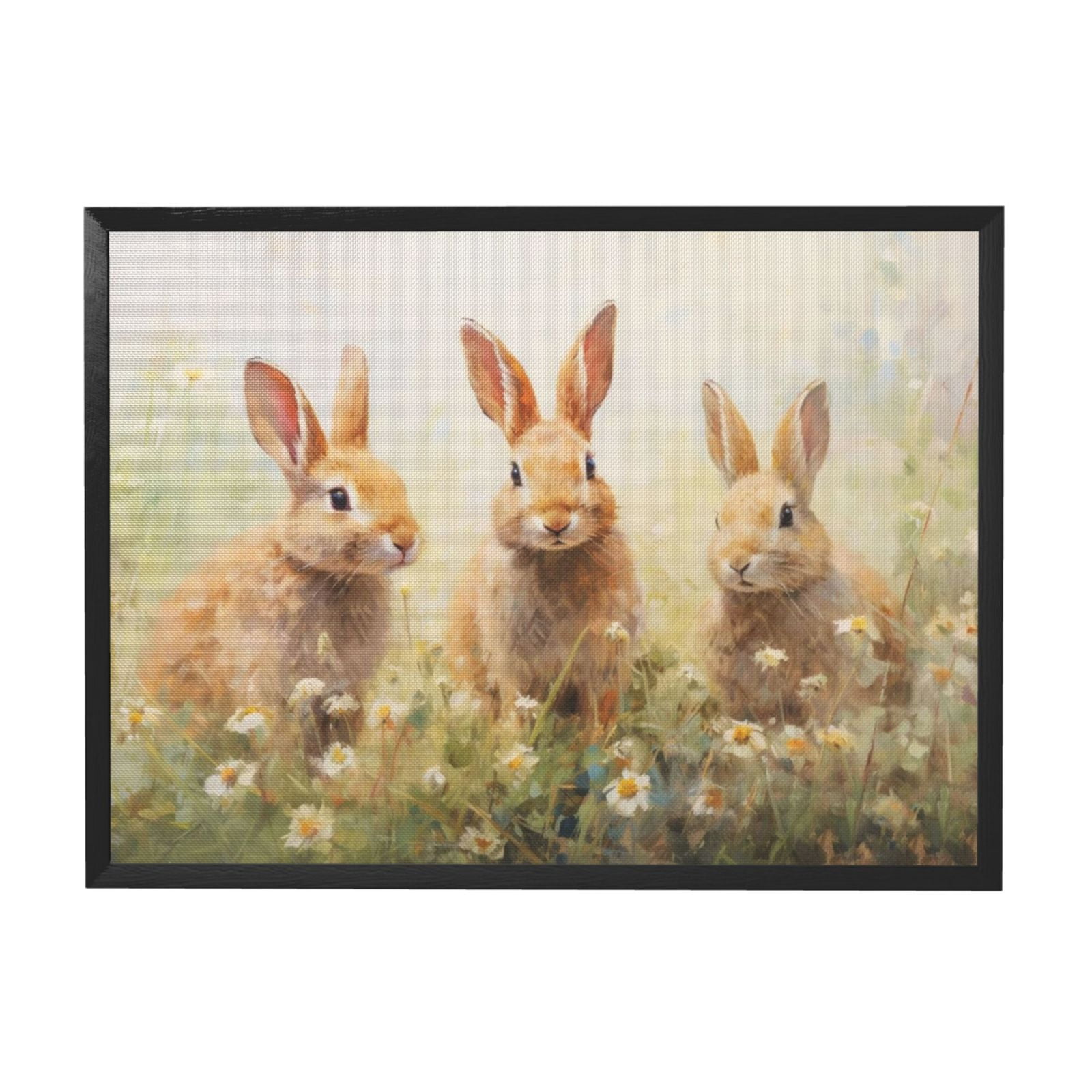 Akania Springtime Decor Featuring Bunny Rabbits and Wildflowers ...