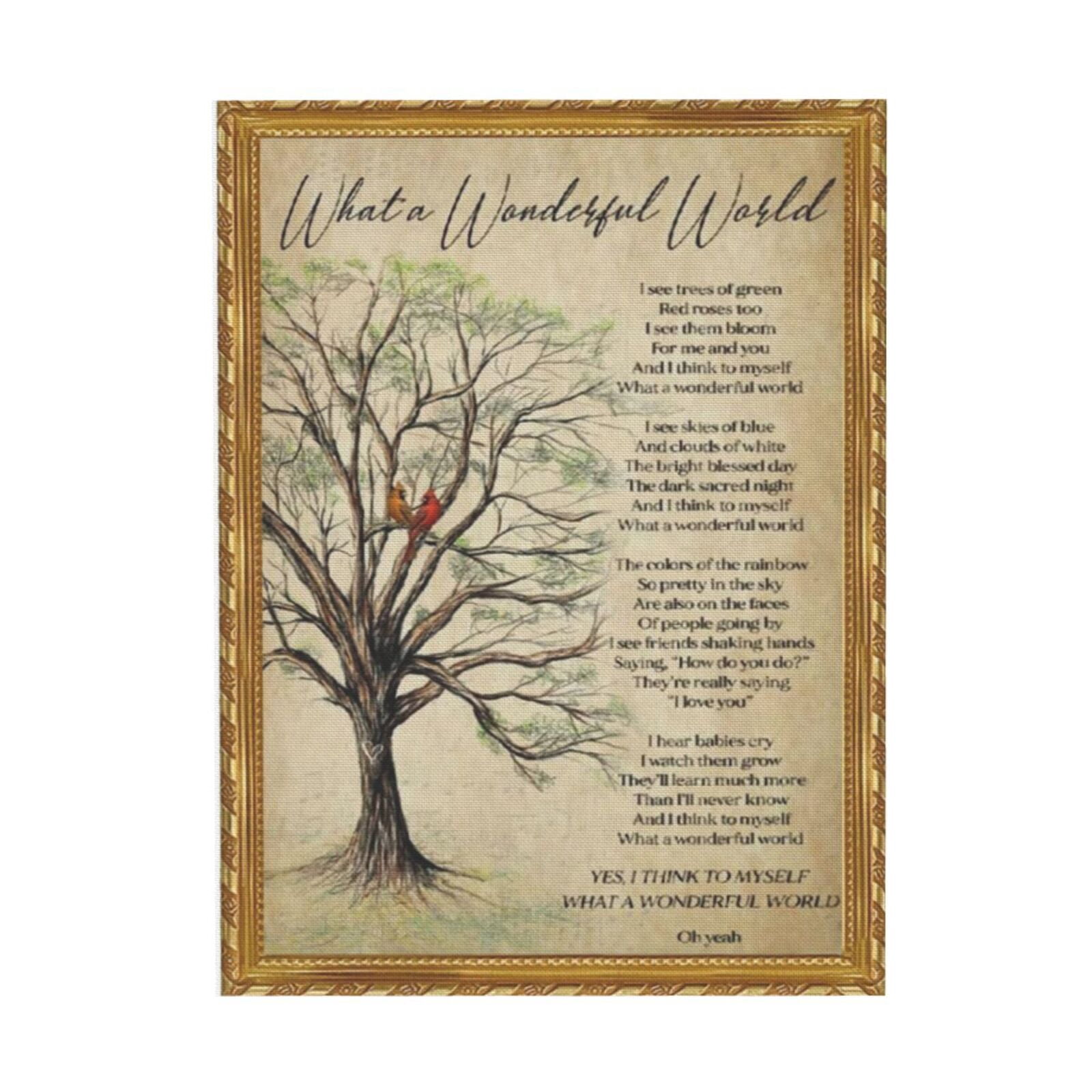 Akania What A Wonderful World Song Lyrics Poster Print Wall Art ...