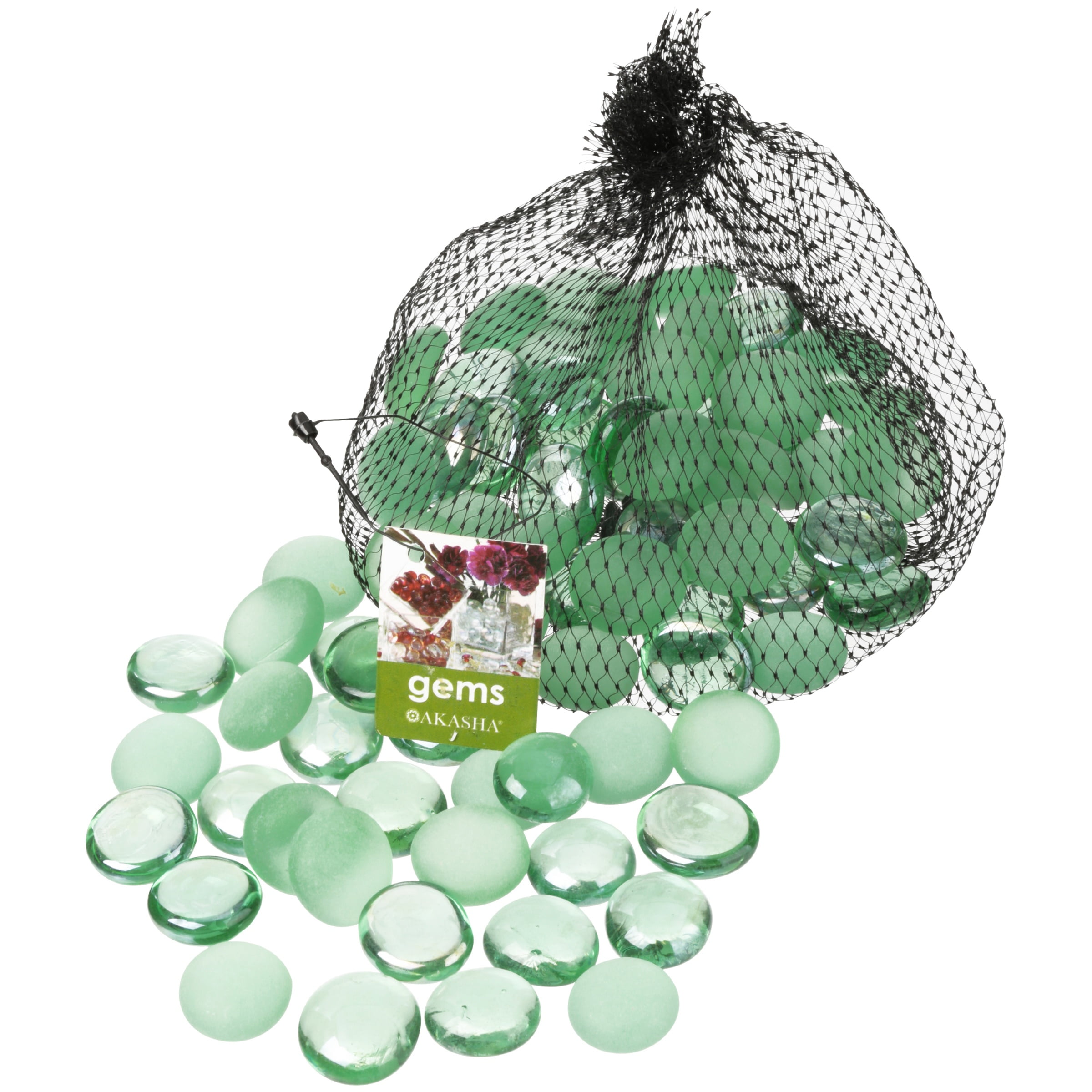 Akasha Decorative Green Glass Gems, 10 oz. Bag - Walmart.com