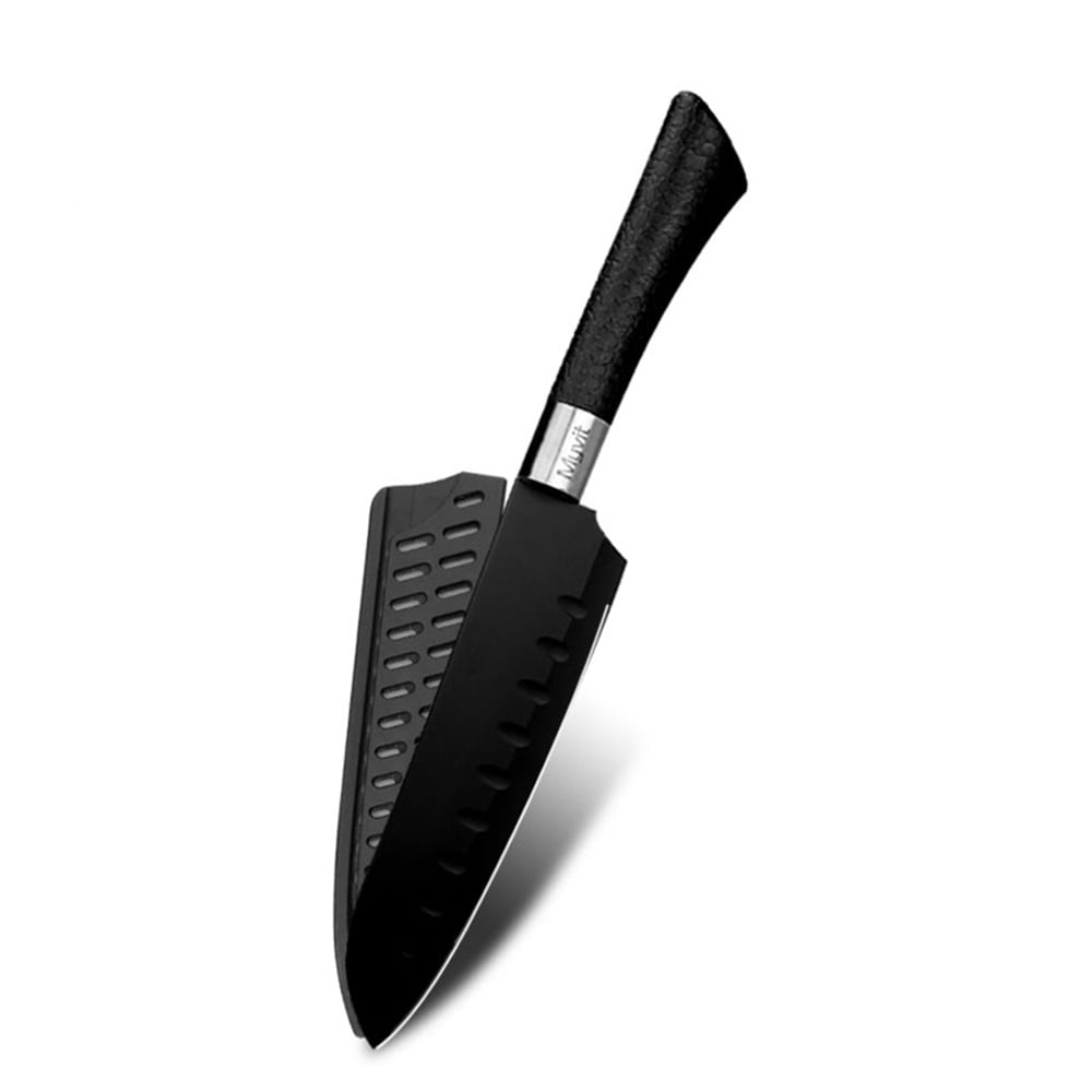 Akatsuki 7-inch santoku Knife Stainless Steel Kitchen Knives Black ...