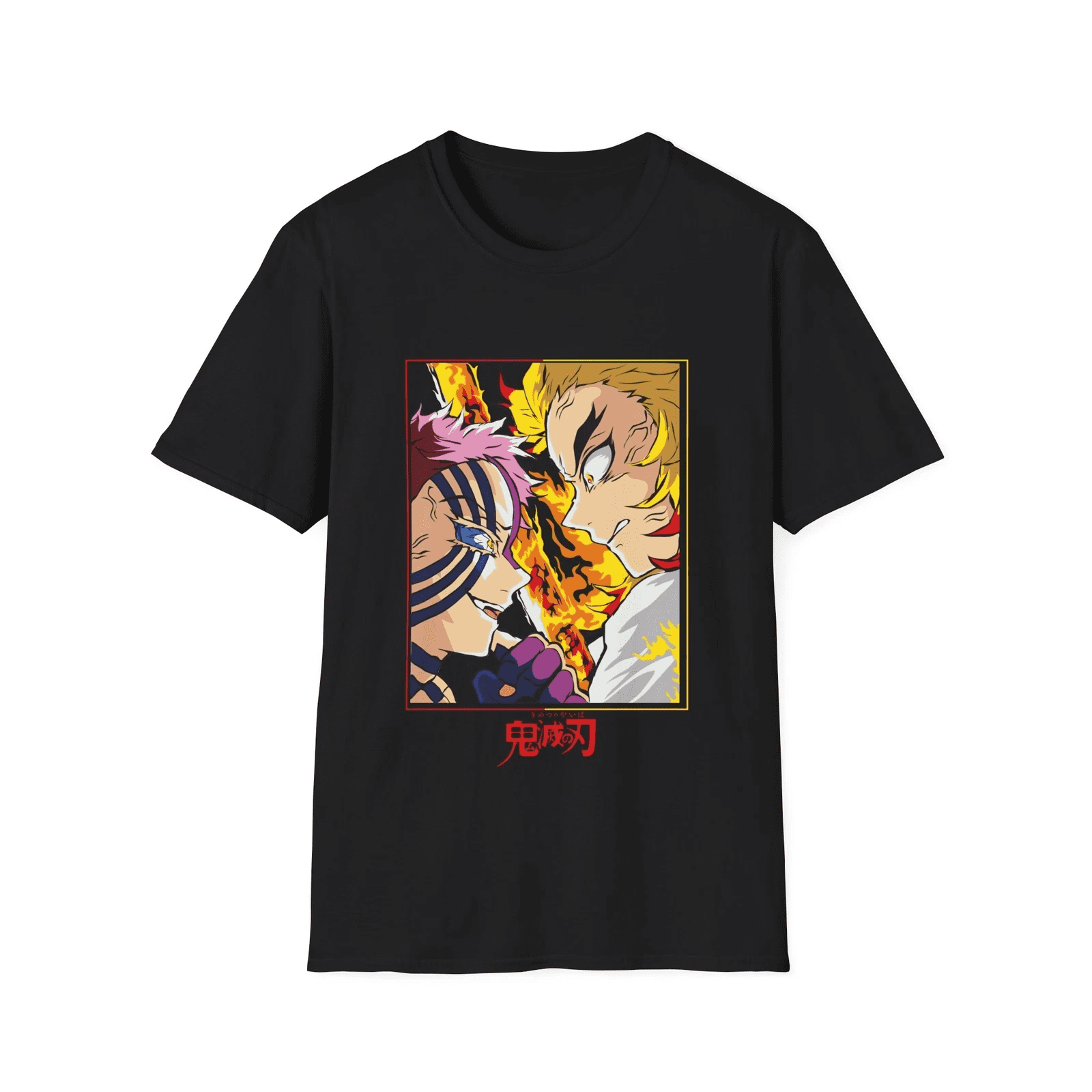 Akaza vs Rengoku Unisex Softstyle T-Shirt - Demon Slayer Anime Fan Tee ...