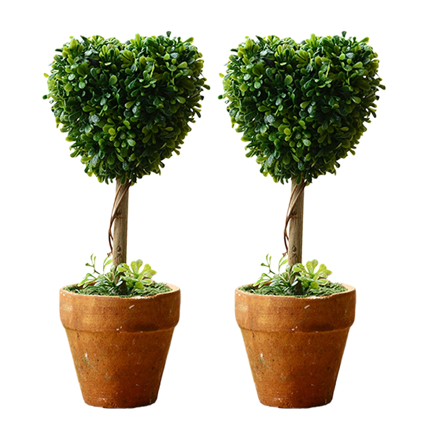 AkazzZ 8.26in Artificial shrub bonsai Small Fake Plant with Pot, Mini ...