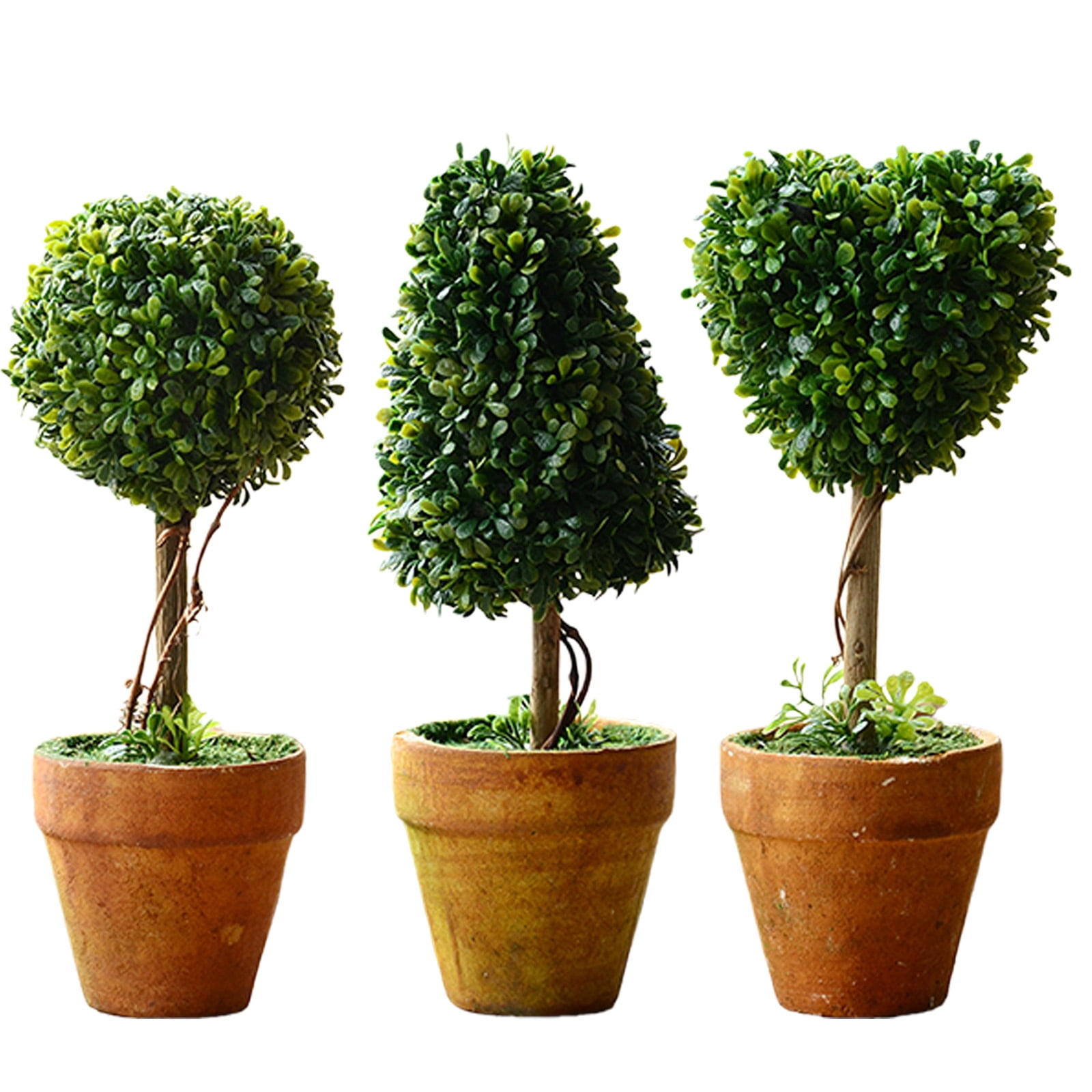 AkazzZ 8.26in Artificial shrub bonsai Small Fake Plant with Pot, Mini ...