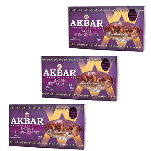 Akbar English Afternoon Tea 100 Bags (3 Pack) - Classic Blend - Rich ...