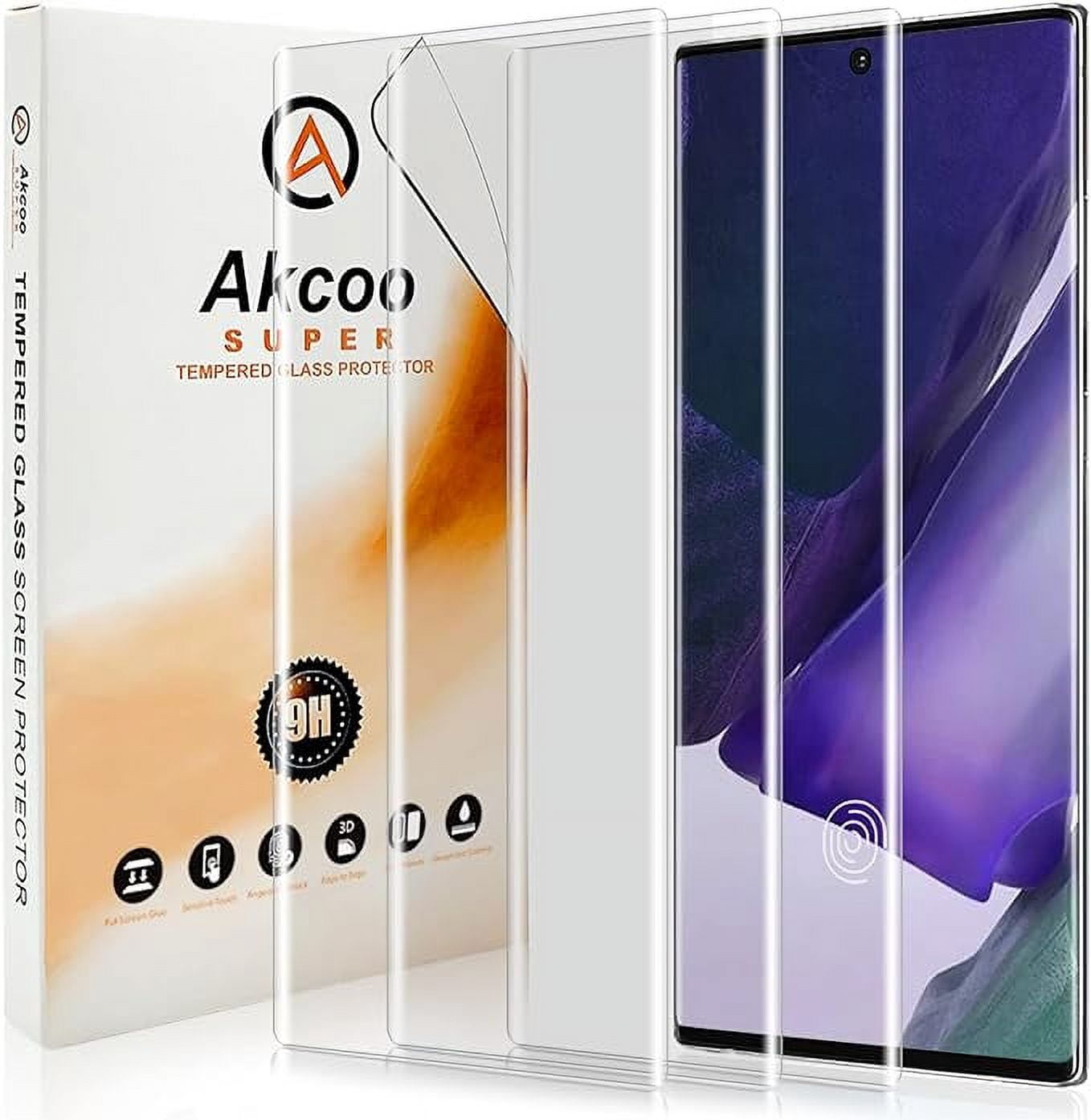 Akcoo [3 Pack] Galaxy Note 20 Ultra Screen Protector, Tempered Glass ...