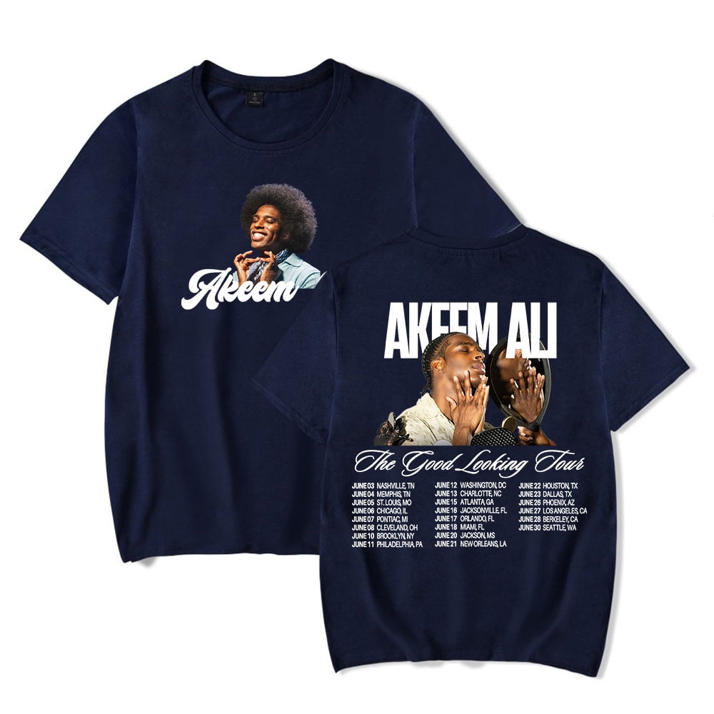 Akeem Ali The Good Looking Tour T-Shirts Merch Unisex Fashion Short Sleeve Tees Crew Neck Tops ...