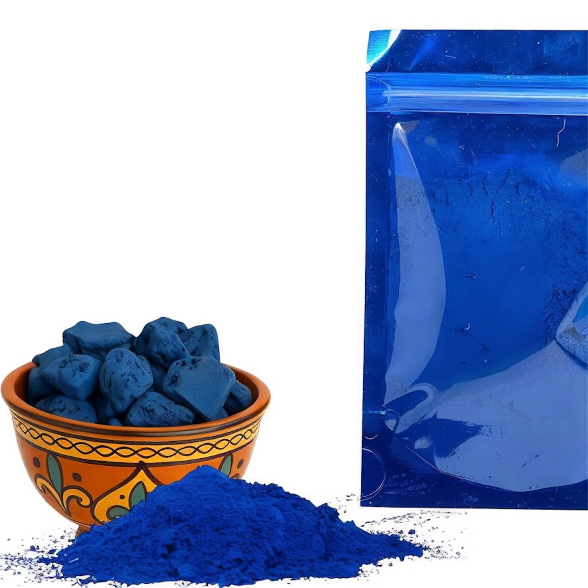 Aker Fassi Blue Spirulina IFF17 Powder - Pure Moroccan Nila Powder ...