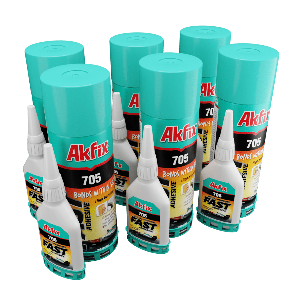 Akfix 705 Superfast Adhesive with Spray Activator-(1.76oz+6.76oz)-6 ...