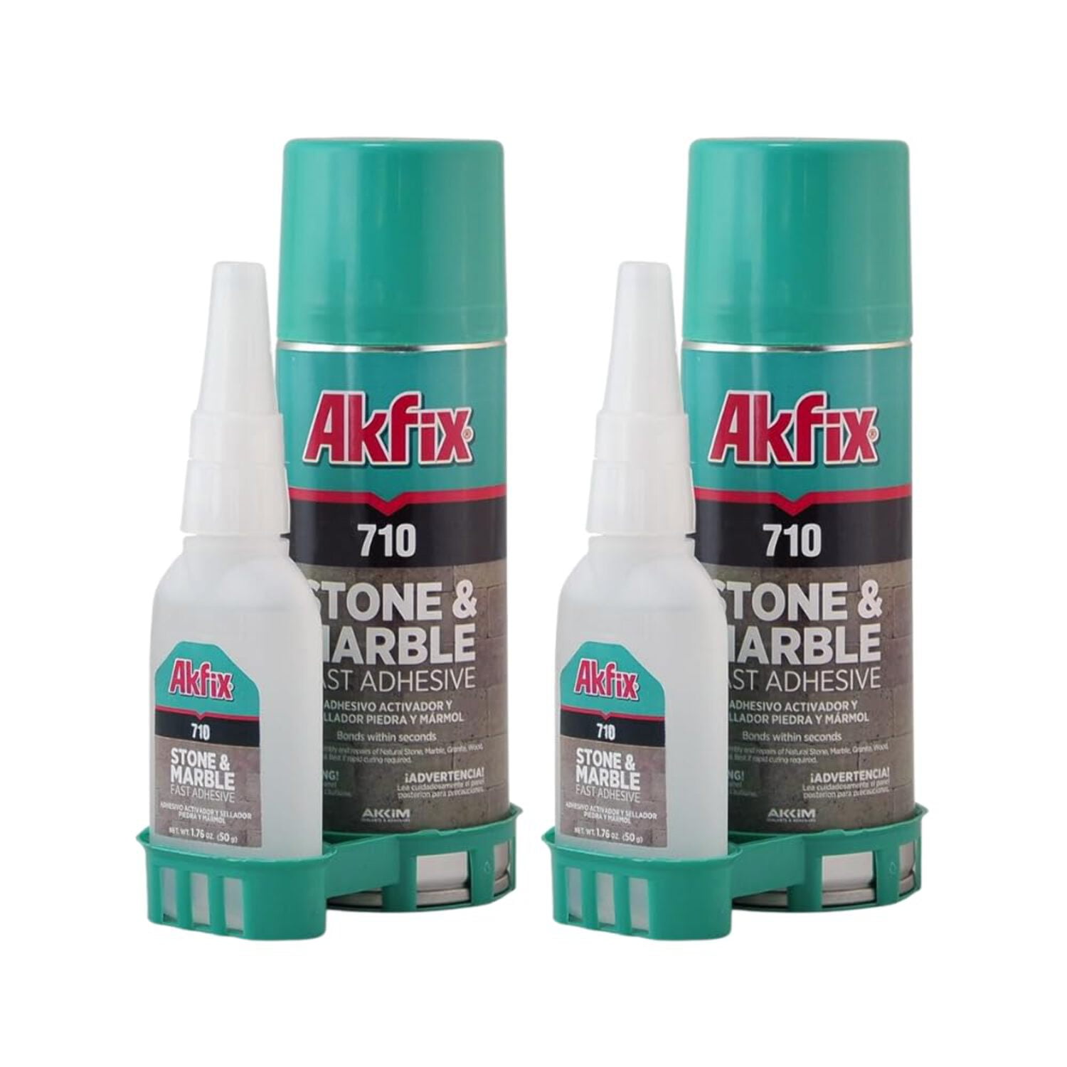 Akfix 710 Stone and Marble Fast Adhesive with Activator-2 Pack ...
