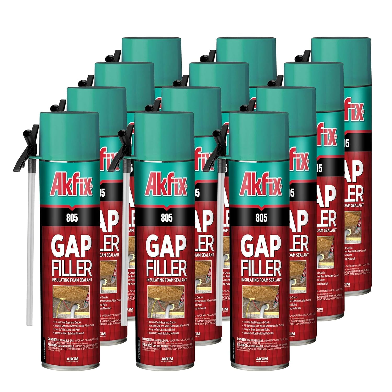 Akfix 805 Gaps & Cracks Insulating Foam, Window and Door, 25.3 oz ...