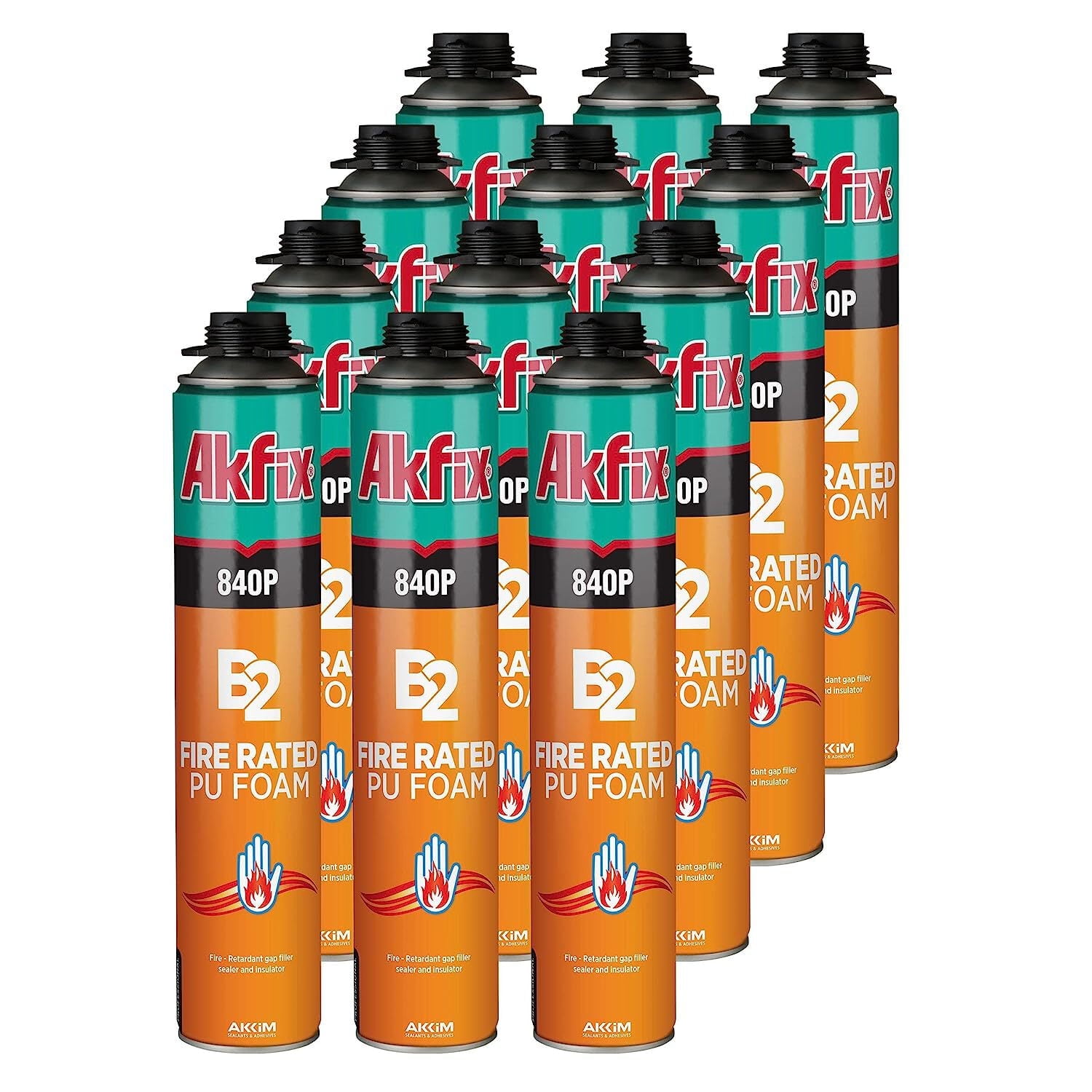 Akfix 840P Fire Rated Polyurethane Gun Foam 25.3 oz--12 Pack - Walmart.com